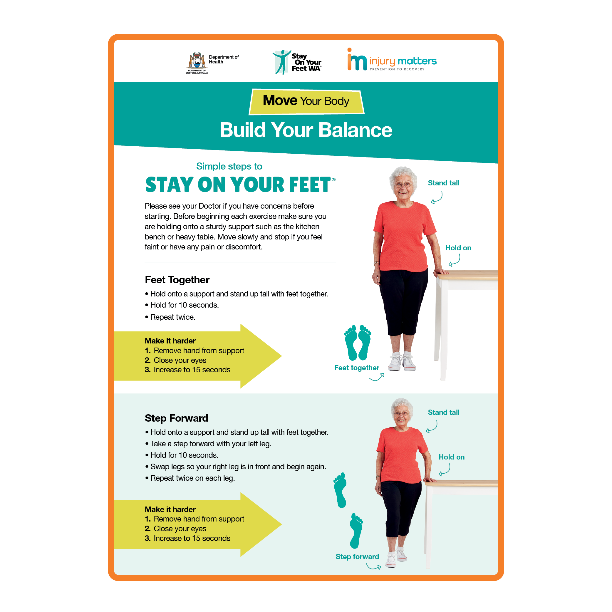 Build Your Balance flyer | Injury Matters